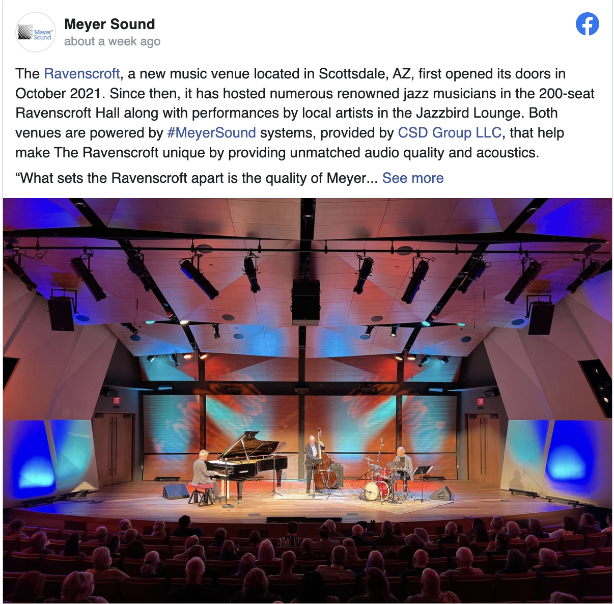 Meyer Sound highlights Ravenscroft and our Constellation audio system - The Ravenscroft