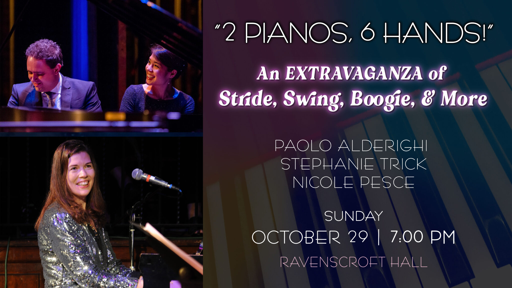 2 PIANOS, 6 HANDS! AN EXTRAVAGANZA OF STRIDE, SWING, BOOGIE & MORE ...